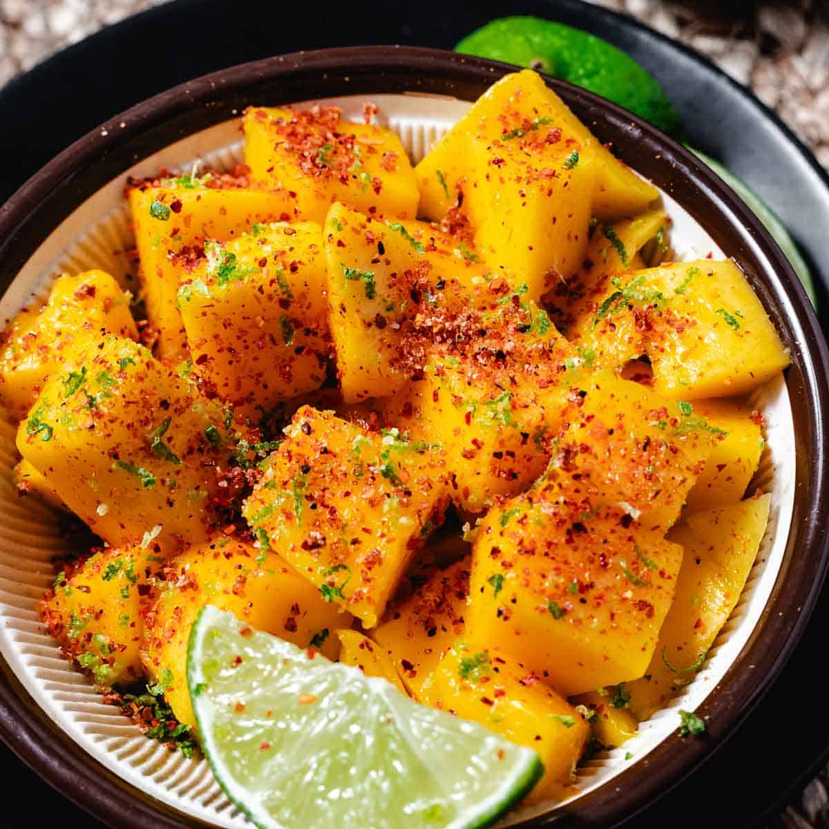 Mango with Chili Lime Salt — Easy Sweet Snack or Side Dish