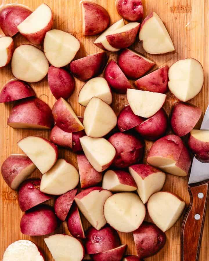 Steamed Red Potatoes with Butter and Fresh Parsley