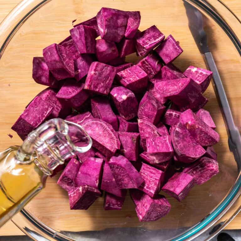 Oven Roasted Purple Sweet Potatoes