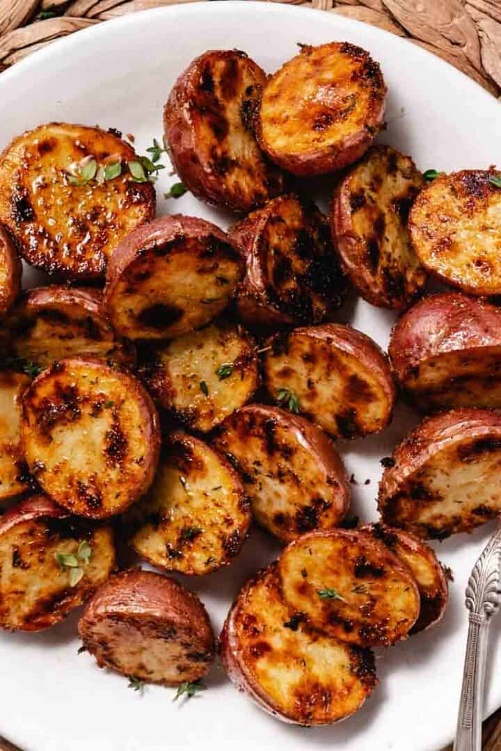 Steamed Red Potatoes with Butter and Fresh Parsley