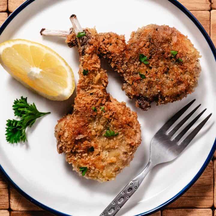 Crispy Pan Fried Lamb Chops with Panko